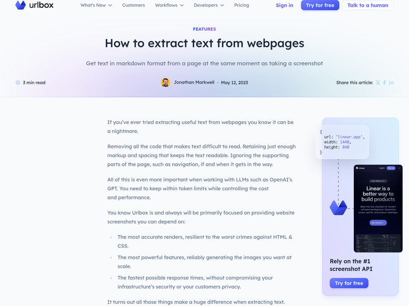 How to extract text from webpages | Urlbox How to extract text from webpages | Urlbox
