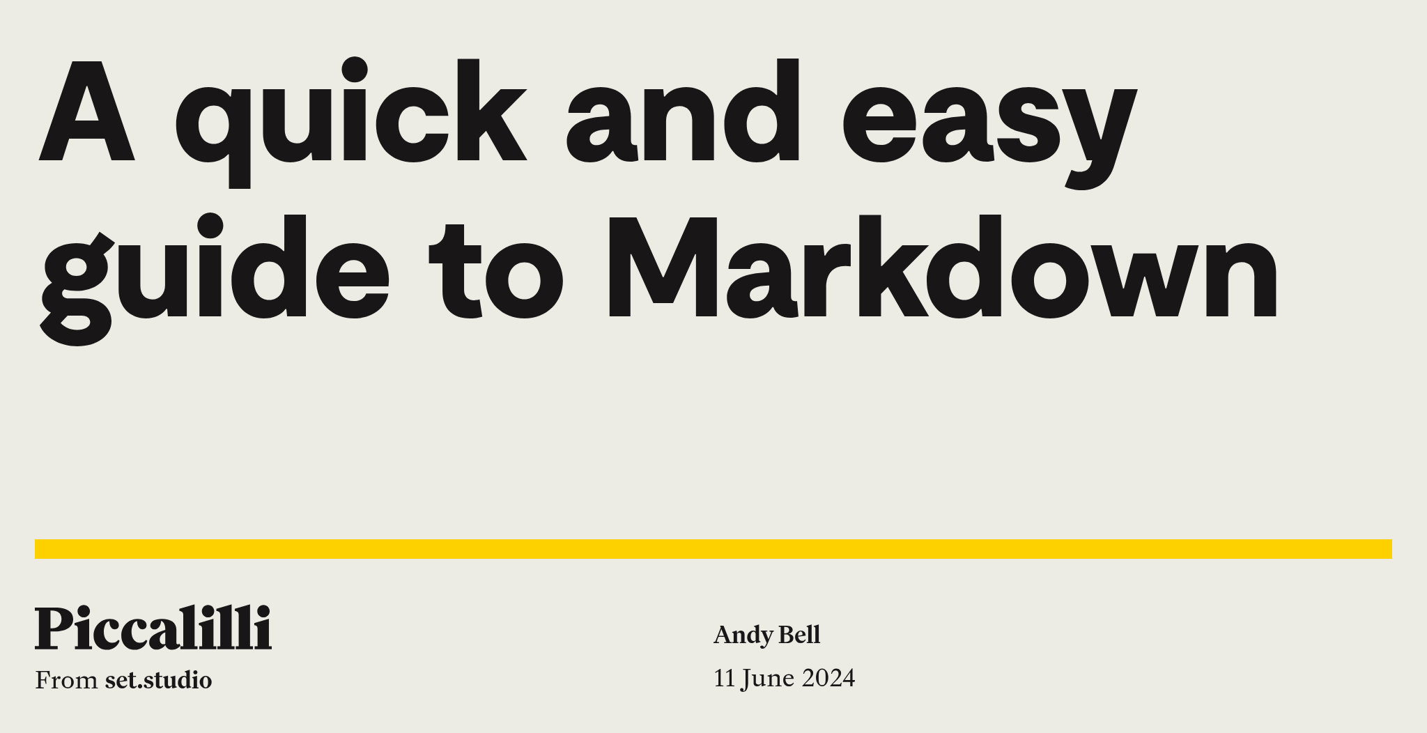 A quick and easy guide to Markdown - Piccalilli A quick and easy guide to Markdown - Piccalilli